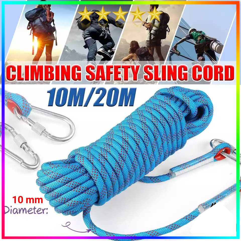 Jual Tali Paracord 10mm Panjat Tebing 10 20 Meter Climbing Rope with ...