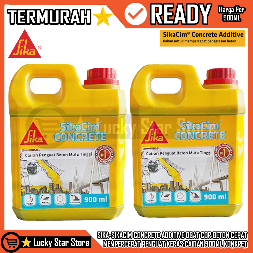 Jual Sika-Sikacim Concrete Additive Obat Cor Beton Cepat Keras Cairan 900ml Sikacim Concrete ...