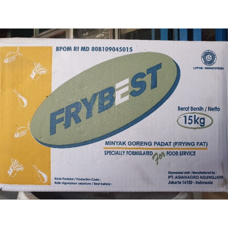 Jual Frybest Minyak Padat Minyak Beku Frying Fat 15 kg Kargo | Shopee ...
