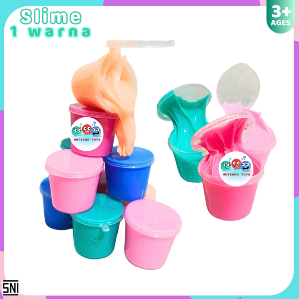 Jual MUTIARATOYS Mainan Anak Slime 1 warna Solid - 1pc | Shopee Indonesia