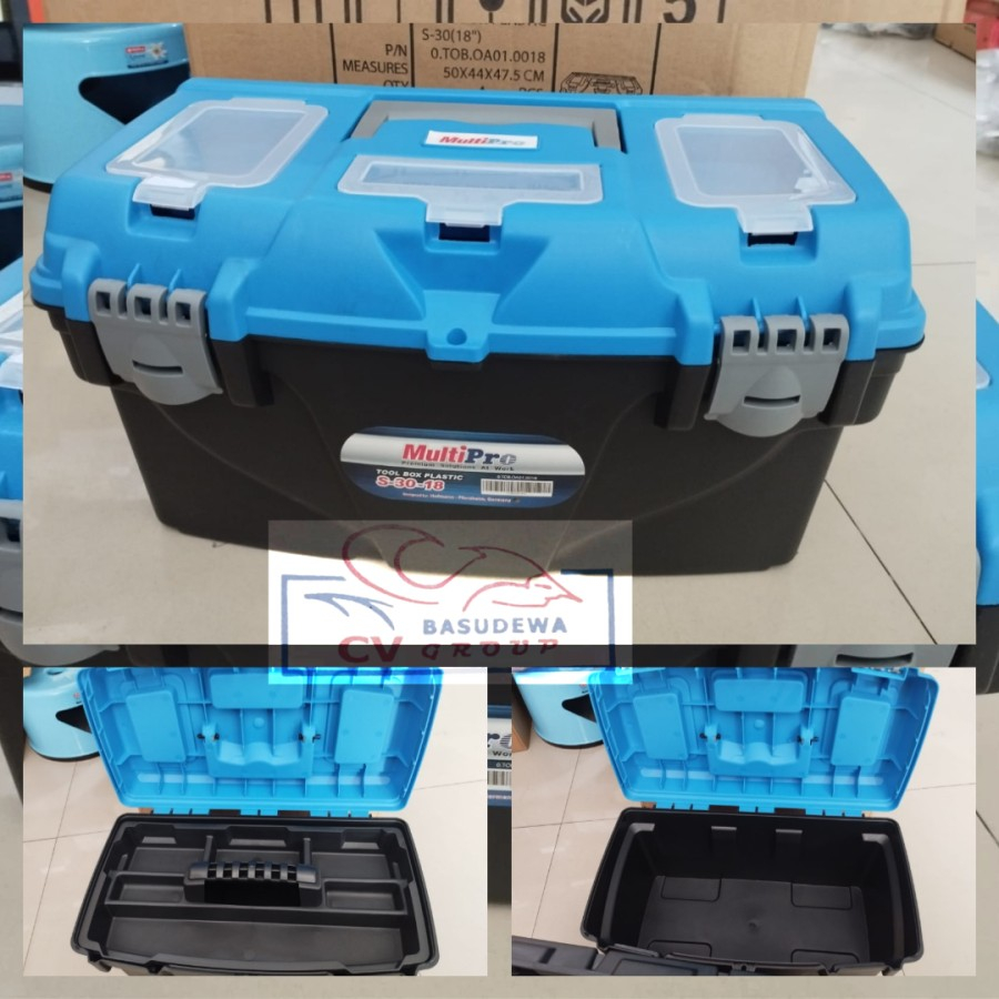 Jual MULTIPRO TOOL BOX PLASTIK S-30 18 INCH / TOOLBOX 18" / TOOL BOX ...