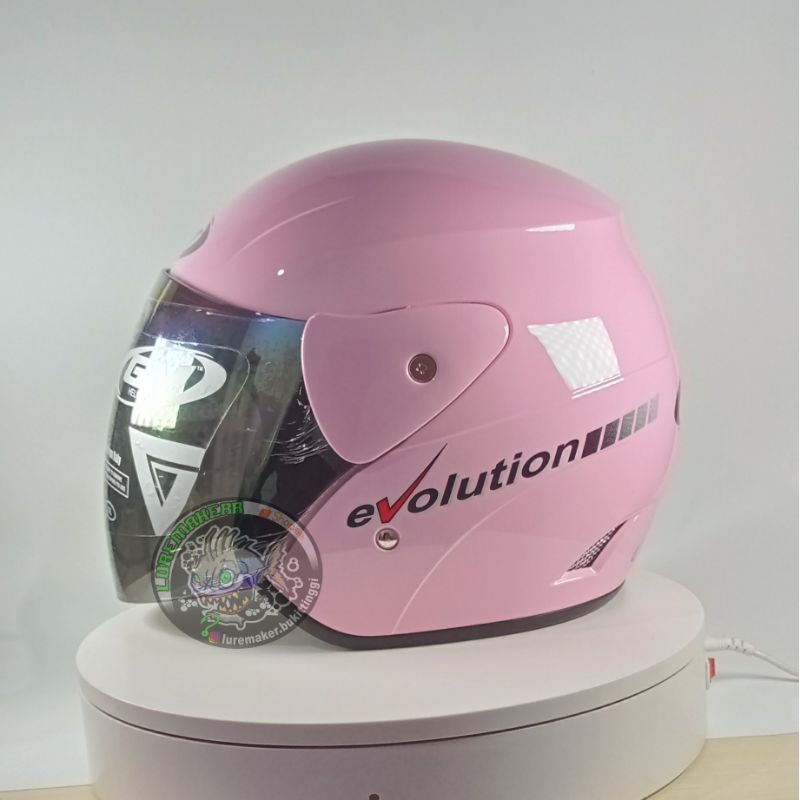 Jual HELM GM EVOLUTION SE PINK PASTEL | Shopee Indonesia