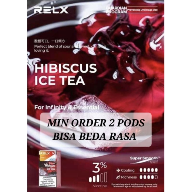 Jual Relx Infinity Essential Pods Pro 1 Pack Hibiscus Ice Tea | Shopee ...