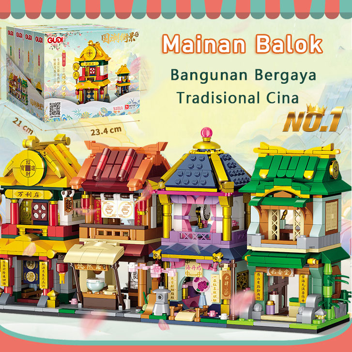 Jual Mainan Balok Lotso Balok Susun Mainan DIY Puzzle Block Mini Blok ...