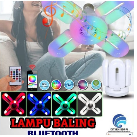 Jual Lampu Baling Bluetooth Remote Lampu LED Lipat Bluetooth Musik ...