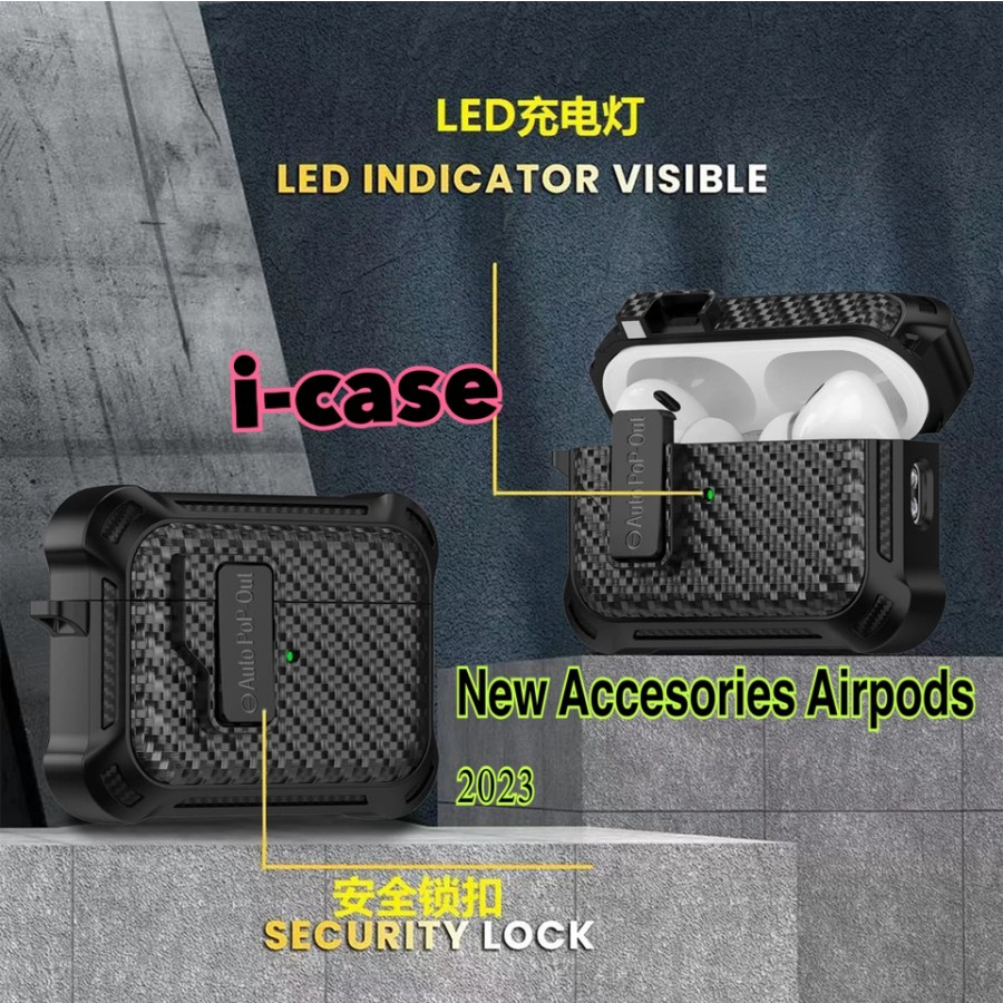 Jual New Secure Lock AirPods Gen 1 & 2 / 3 / Pro CARBON AIRPOD PRO2 ...