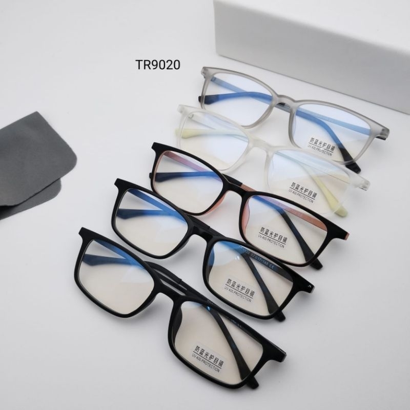 Jual Nnkacamata Frame kotak pria wanita TR9020 | Shopee Indonesia