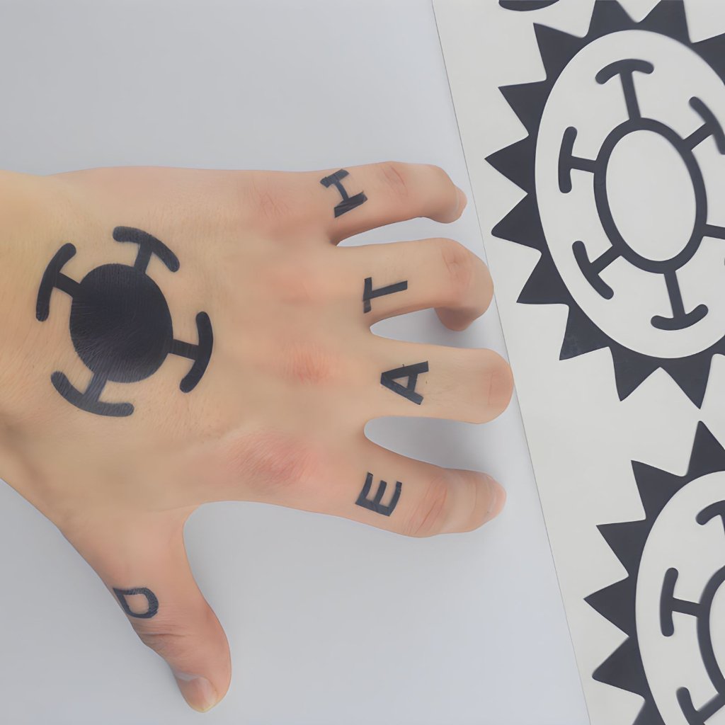 Jual Sticker Tatto Temporer Temporary One Piece Death Anime Jepang ...