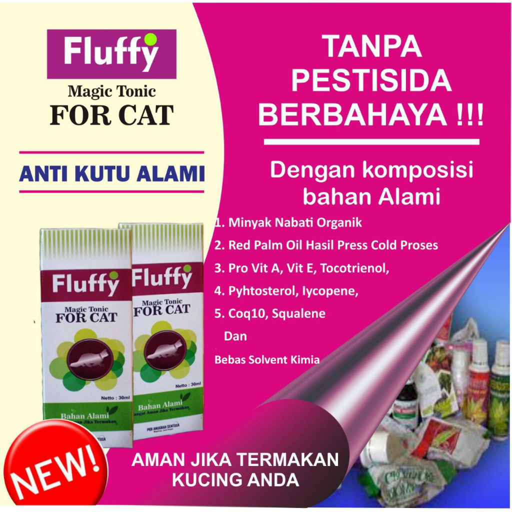 Jual Fluffy Magic Tonic Cat - Obat Kutu, Jamur dan Scabies Kucing ...