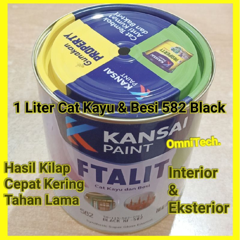 Jual Cat Minyak Kayu Besi Baja Alumunium Kansai Ftalit Super Gloss 1 L ...