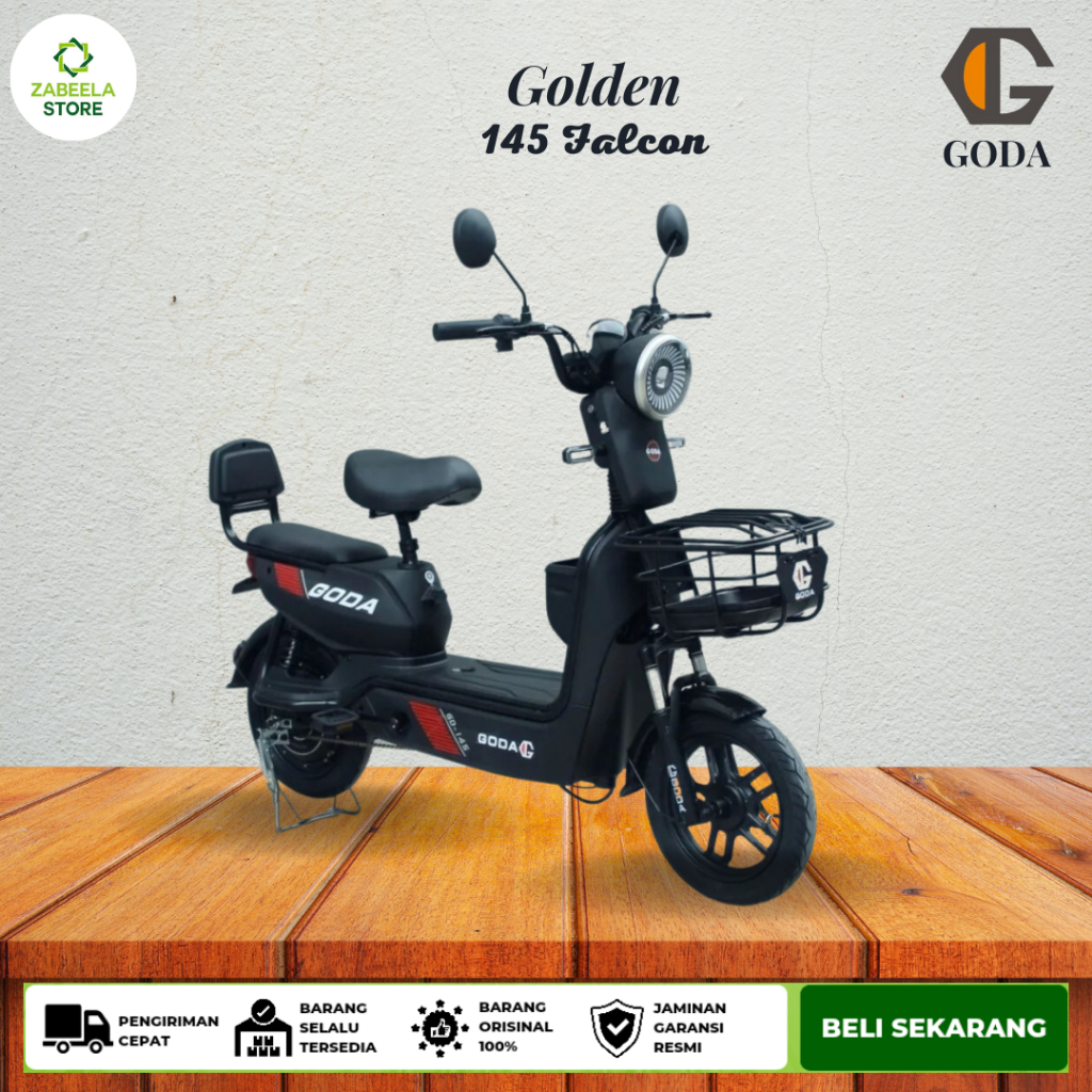 Jual Sepeda Listrik Goda 145 Golden Falcon Baterai Bisa Lepas Electric ...