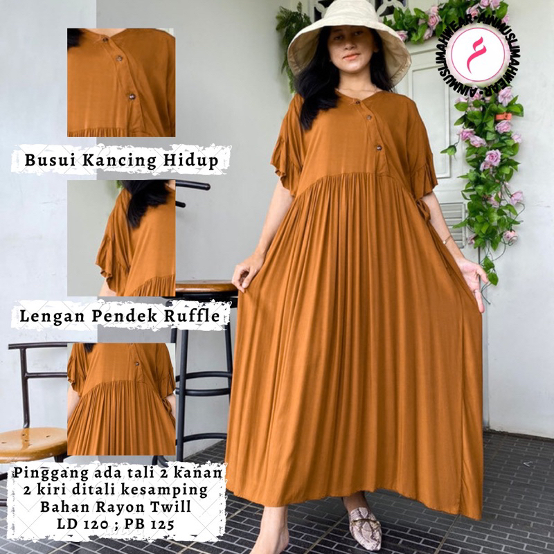 Jual Daster Jumbo Wanita Homedress Busui Dress Busui Hamil Premium ...