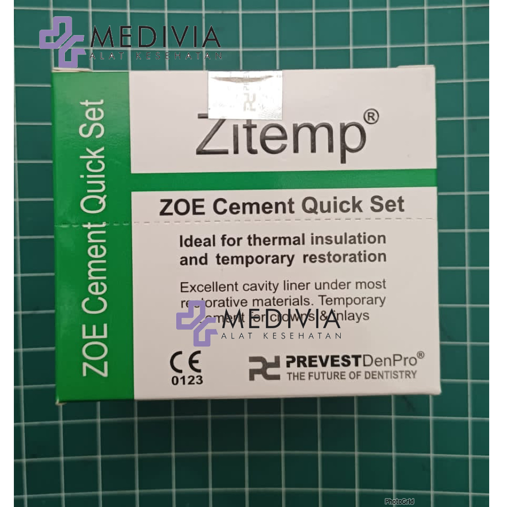 Jual ZITEMP / ZOE ZINC OXIDE EUGENOL CEMENT QUICK SET POWDER 15GR ...