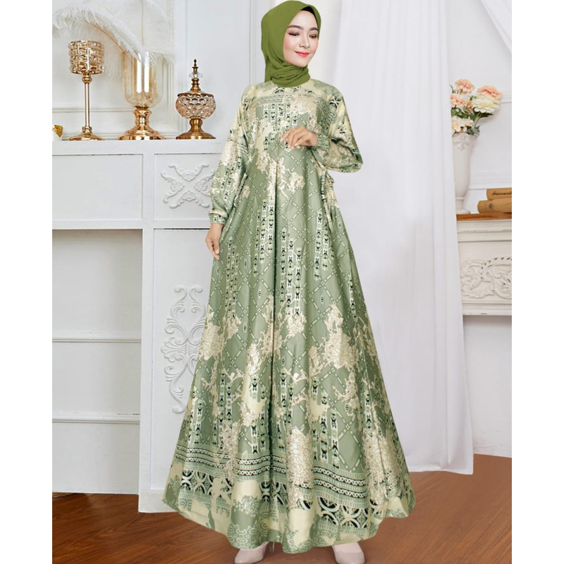 Jual gamis lebaran 2024 model gamis terbaru || gamis silk premium ...