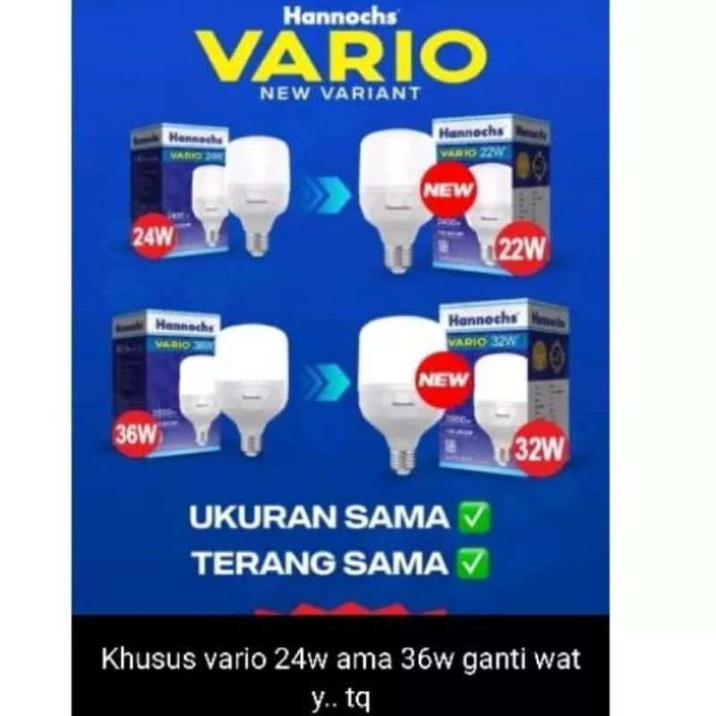 Jual Bola Lampu Led Hannochs 36w 32 watt Vario 32 watt | Shopee Indonesia