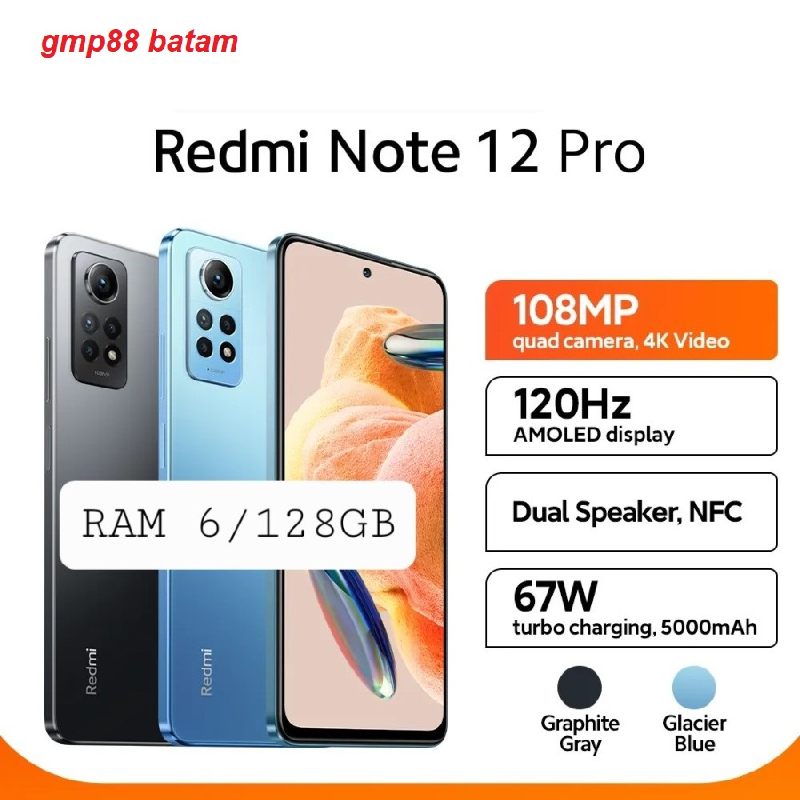 Jual XIAOMI REDMI NOTE 12 PRO RAM 6/128GB 4G GARANSI RESMI | Shopee ...