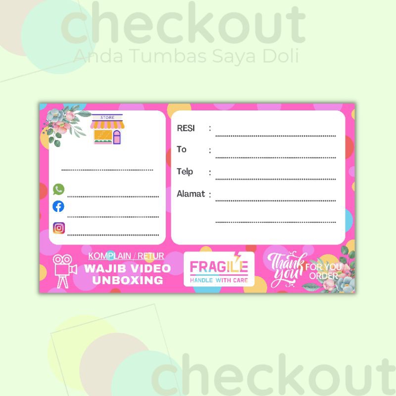 Jual STIKER LABEL PENGIRIMAN PAKET OLSHOP | Shopee Indonesia