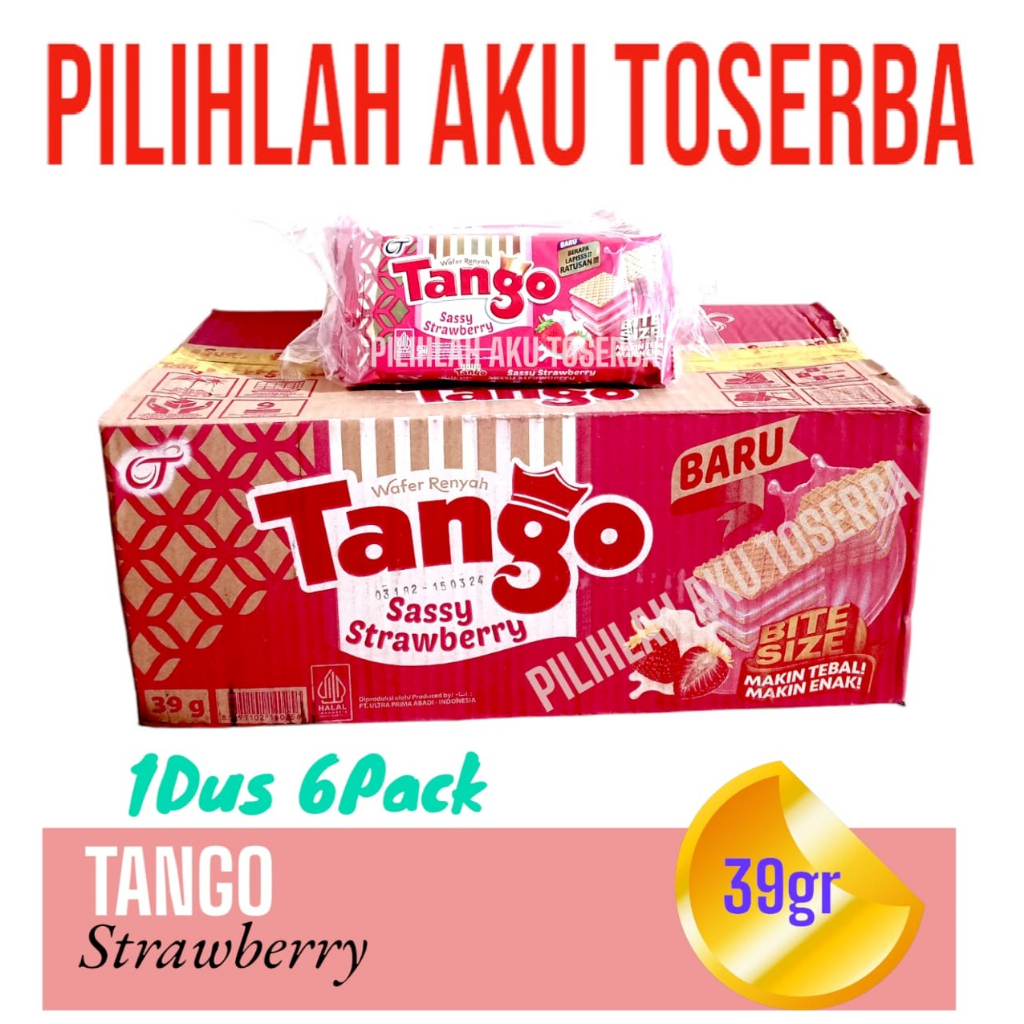 Jual Tango Wafer STRAWBERRY 39 gr - ( HARGA 1 KARTON ISI 6 PACK ...