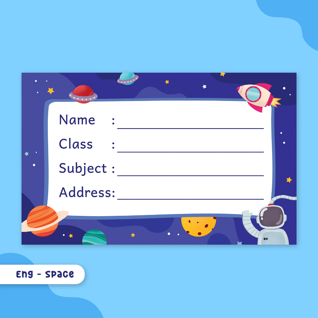 Jual Stiker Label Nametag Nama Kelas Buku Tulis dan Pelajaran Anak Sekolah TK SD SMP SMA ...