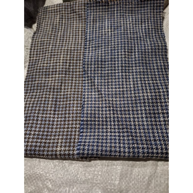 Jual Kain Bahan woll tweed kotak Houndstout High Quality ( harga per ...