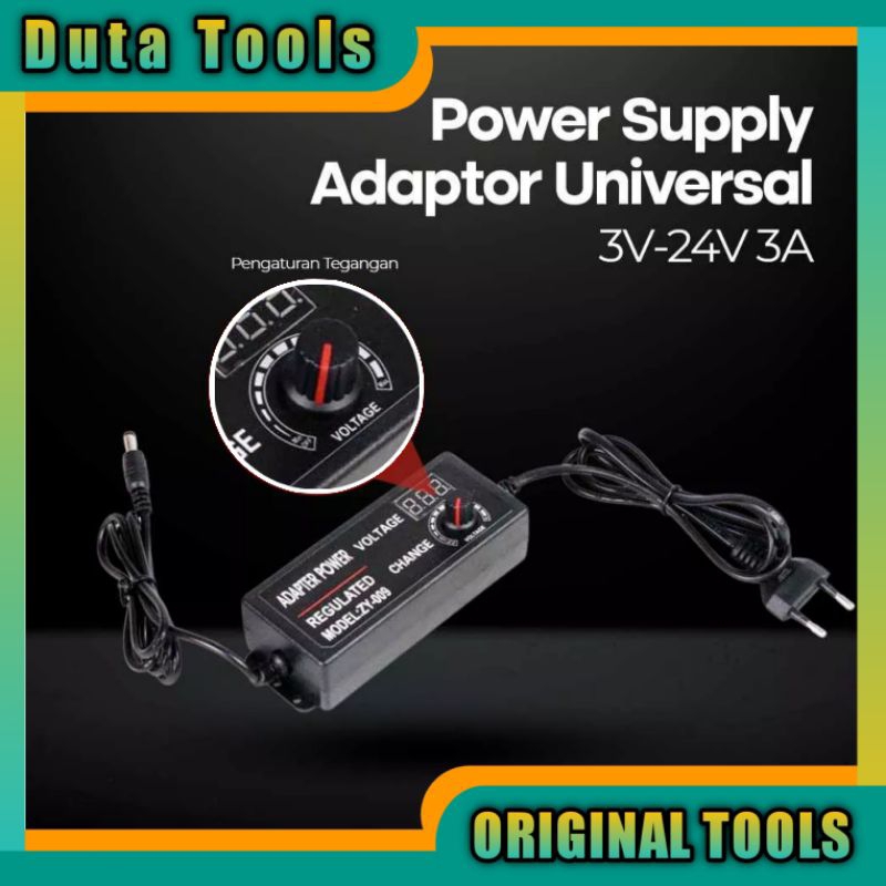 Jual Power Supply Adaptor Universal AC to DC 3V-24V 3A - ZY-009 | Shopee Indonesia