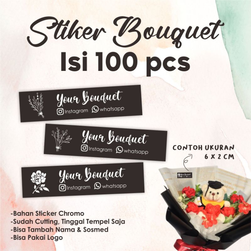 Jual Stiker Buket Label Bouquet [ ISI 100 PCS ] | Shopee Indonesia