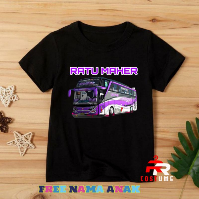 Jual BAJU ANAK KAOS ANAK BUS TELOLET RATU MAHER FREE NAMA | Shopee Indonesia