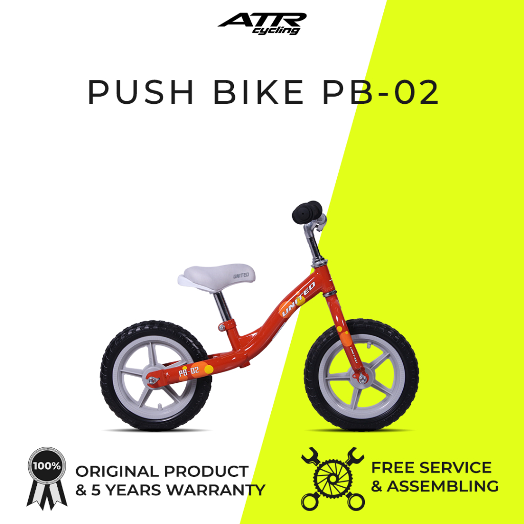 Jual Sepeda Anak Push Bike ST 12 UNITED PB 02 (22) OR-YLOR | Shopee Indonesia