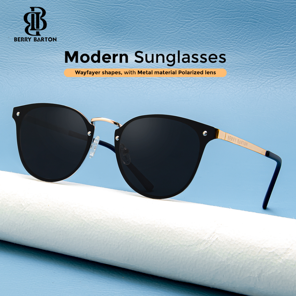 Jual Berrybarton - Kacamata Hitam Polarized Wayfarer PC Modern Sunglasses Anti UV Wanita 813 ...