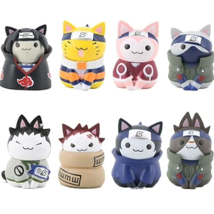 Jual Naruto Cat Naruto Kucing Figure Set 8 Pcs | Shopee Indonesia