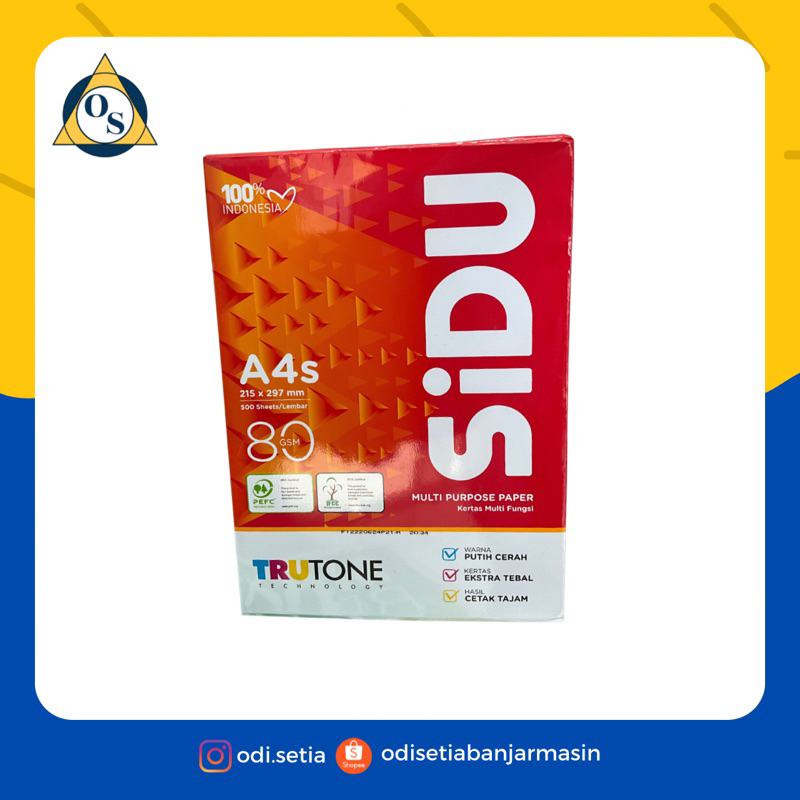 Jual Kertas Hvs Sinar Dunia Sidu A4s 80gsm Shopee Indonesia