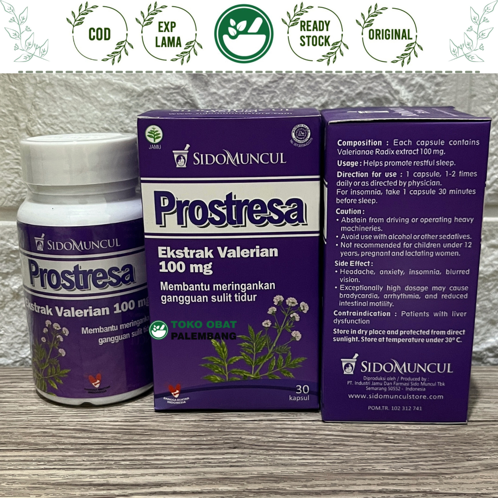 Jual SIDOMUNCUL PROSTRESA 30 KAPSUL SUSAH TIDUR GELISAH STRES SIDO ...