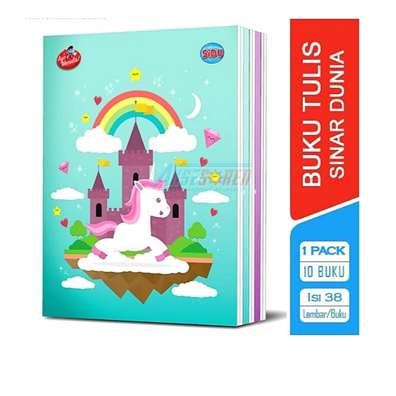 Jual Buku Tulis Buku Catatan Merek Sinar Dunia Isi 38 Lembar / 10 Buku ...