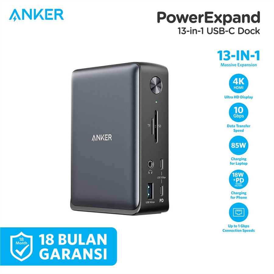 Jual Anker PowerExpand 13-in-1 10Gbps USB-C Full Dock - A8392 | Shopee Indonesia