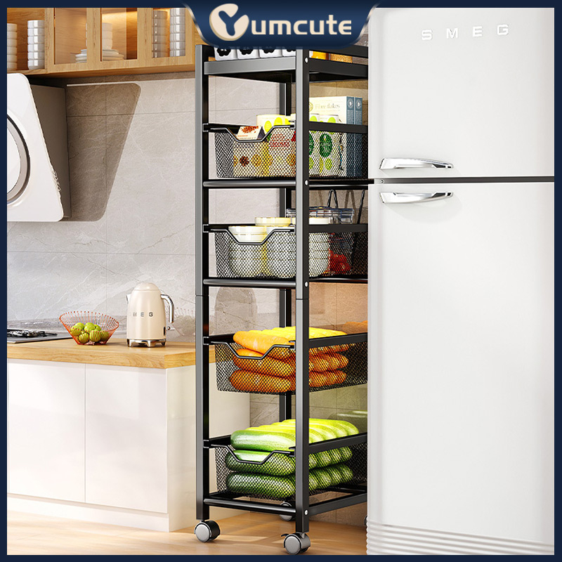 Jual Rak celah dapur dari lantai ke langit-langit multi-layer rak tarik ...