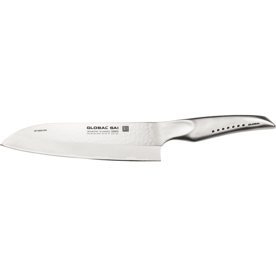Jual Pisau Jepang GLOBAL SAI-03 Santoku 190mm CROMOVA18 SANSO Made in Japan | Shopee Indonesia