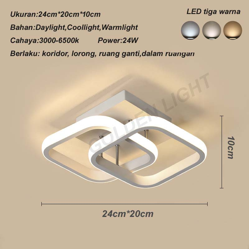 Jual 3 Warna dan tiga model Lampu Plafon LED Ceiling Light Lampu Hias ...