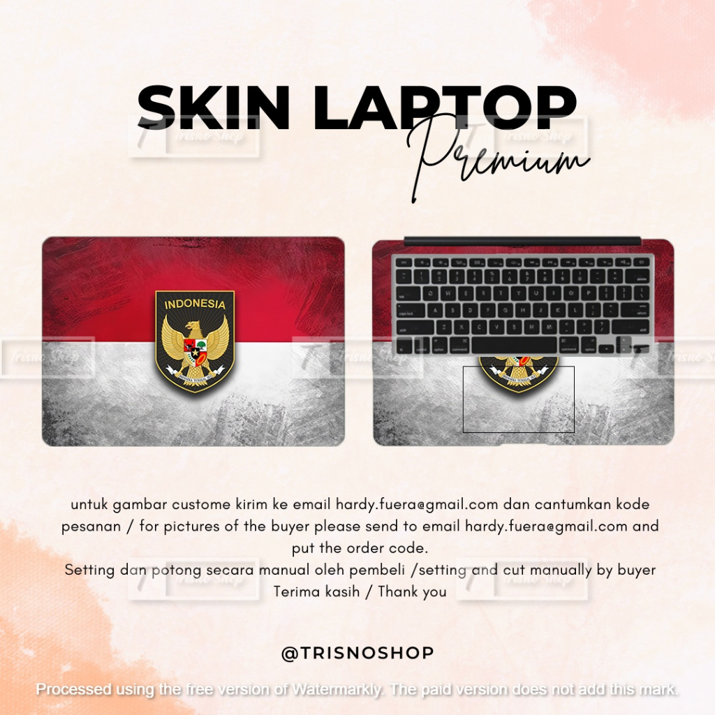 Jual Stiker Laptop | Garskin Laptop | Garuda New + Laminasi | Shopee ...
