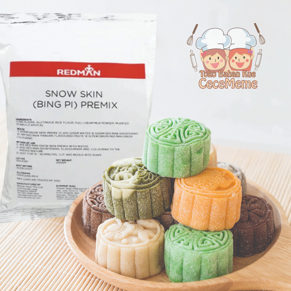 Jual Tepung Premix Snow Skin Bing Pi Mooncake Kulit Kue Bulan Redman ...