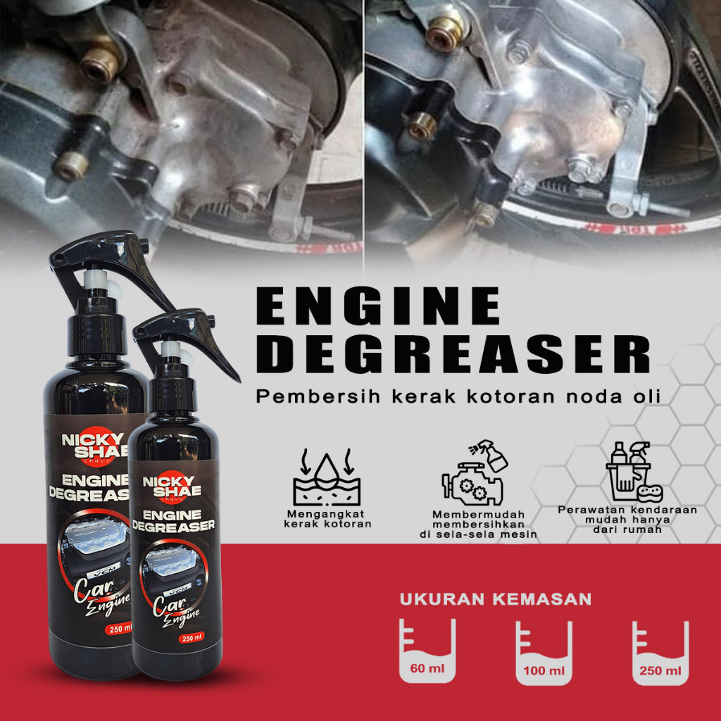 Jual Pembersih Mesin Motor Mobil 250 ML / ENGINE DEGREASER Untuk Kerak Karat & oli by NICKY SHAE ...