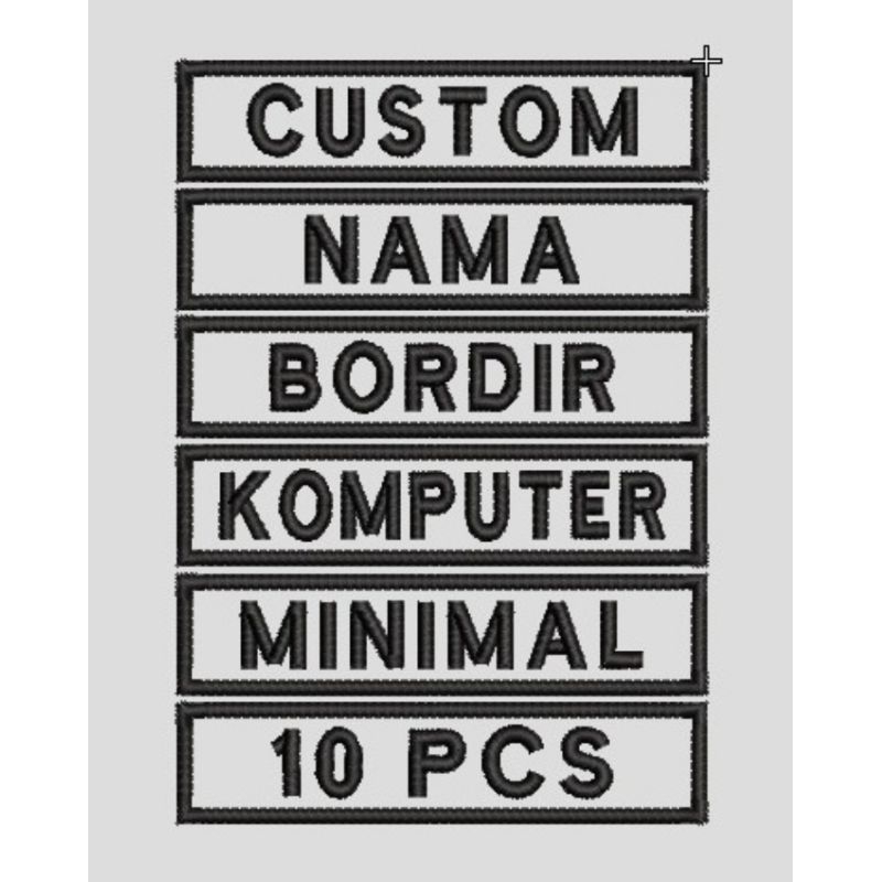 Jual Bordir Nama // Nama Dada // Name Tag Bordir Komputer Custom ...