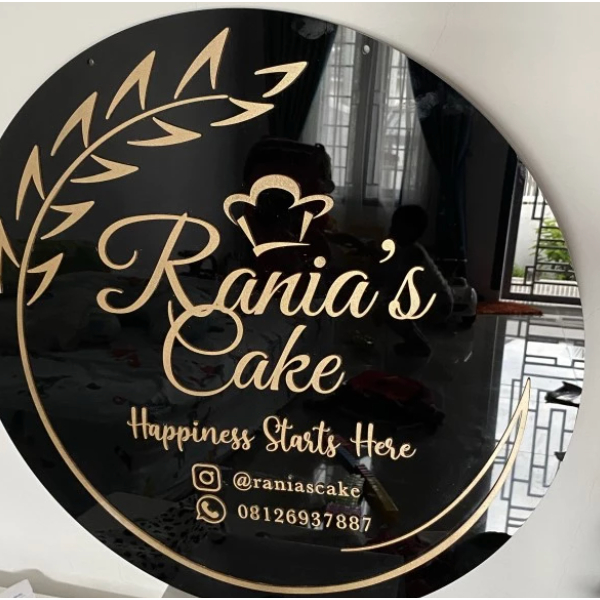 Jual Custom Logo Signage 80cm Acrylic Timbul Akrilik Papan Sign Logo ...