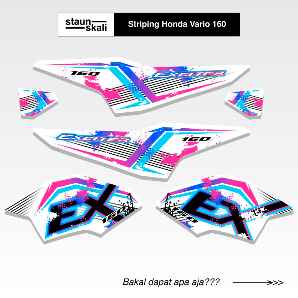 Jual Striping Vario 160 Variasi (22) Api Hot Wheels Full Body Medusa ...