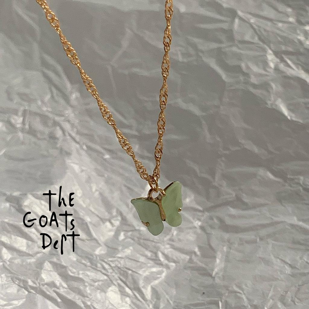 Jual The Goats Dept - Kawaii Green Sage Butterfly Necklace Original ...