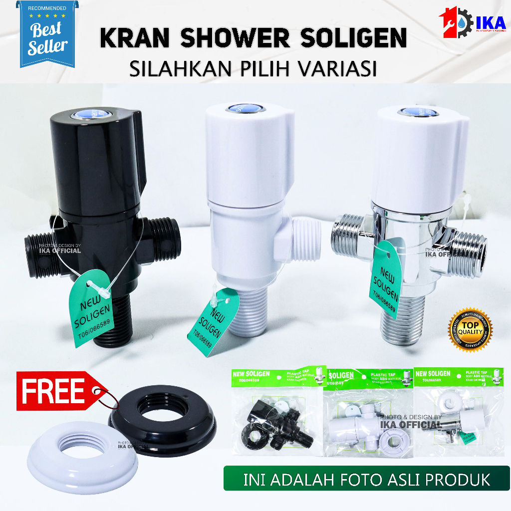 Jual Stop Kran Kloset Soligen 1 2 Cabang Single Double PVC Jet Shower ...