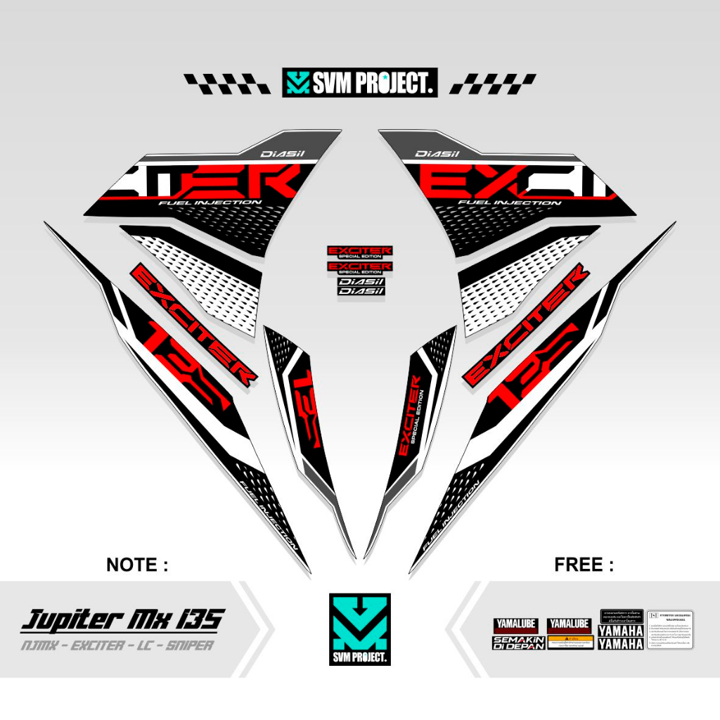 Jual STRIPING JUPITER MX NEW 135 MOTIF 34 / STIKER MX 135 / STICKER ...