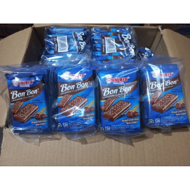 Jual Unibis Bon Bon Chocolate Cream 10 x 25g | Shopee Indonesia