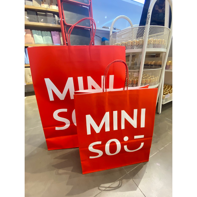 Jual KANTONG PAPER BAG MINISO UKURAN S M L | Shopee Indonesia