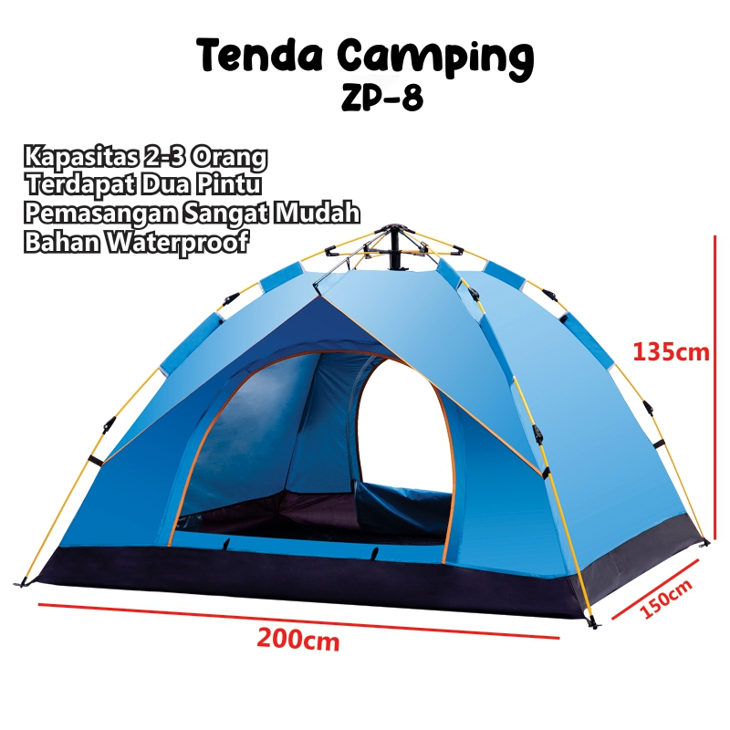 Jual Tenda Camping Biru Tenda Otomatis Outdoor & Indoor Gunung Markas ...