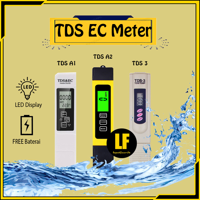 Jual AA TDS Dan EC Meter Alat Ukur Kepekatan Mineral Hidroponik ...
